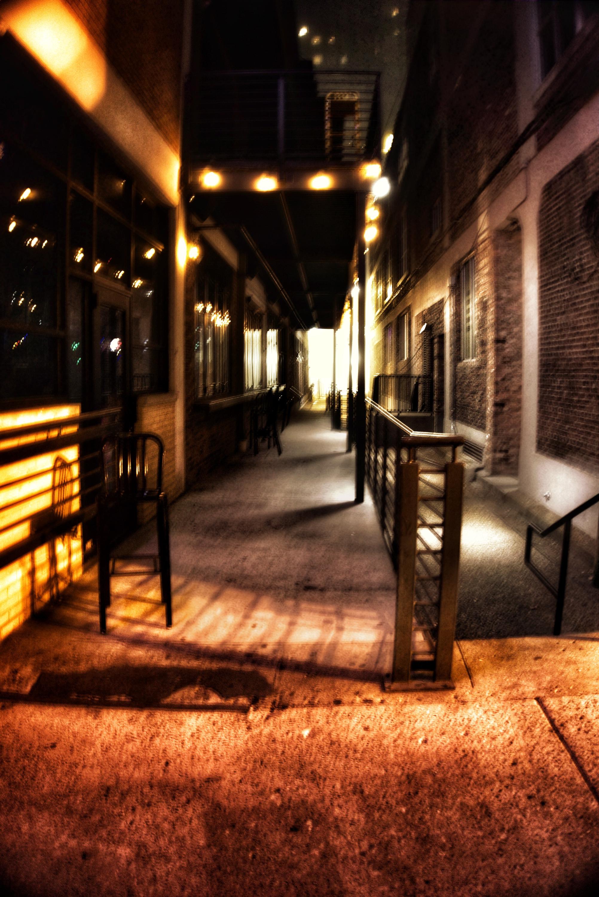 Cinematic Alleyway Photograph: Moody Urban Night Print (digital ...
