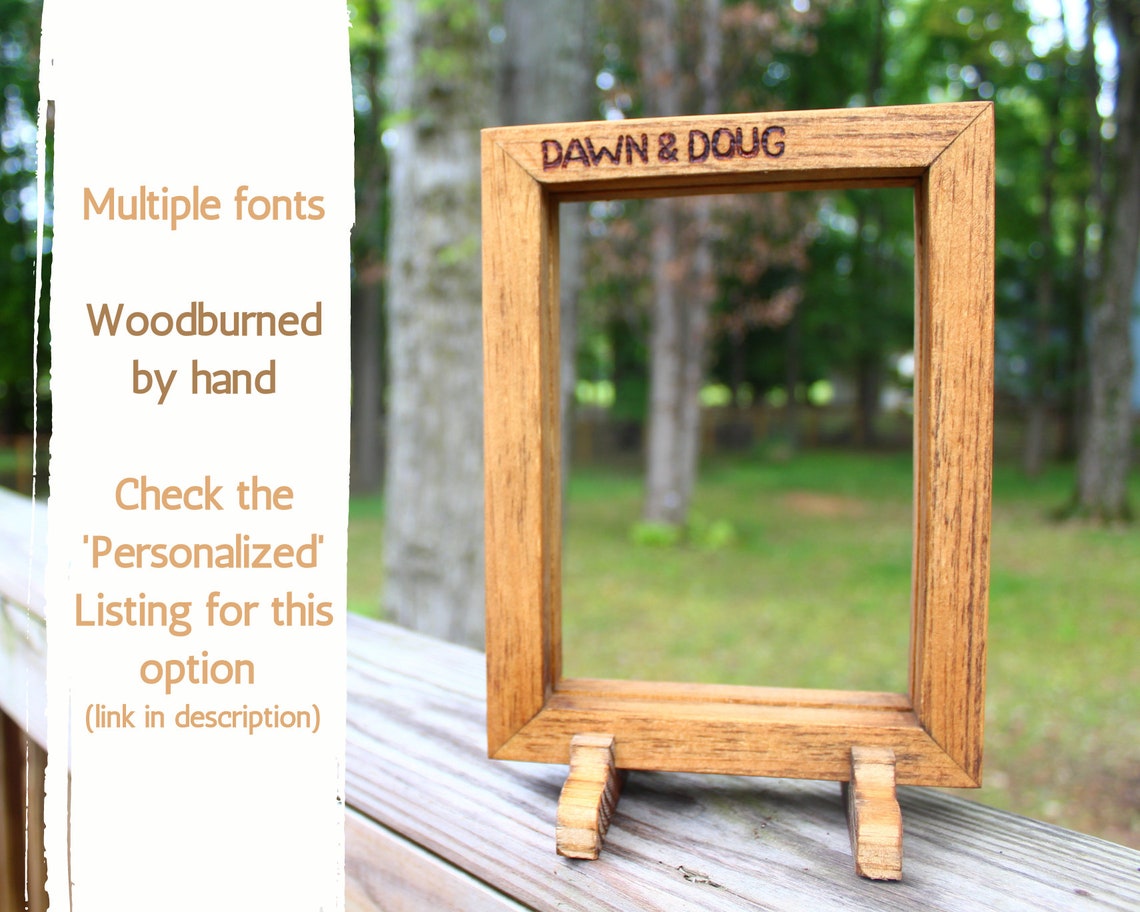 Double Sided Picture Frame From Red Oak and Pine Wood | Etsy