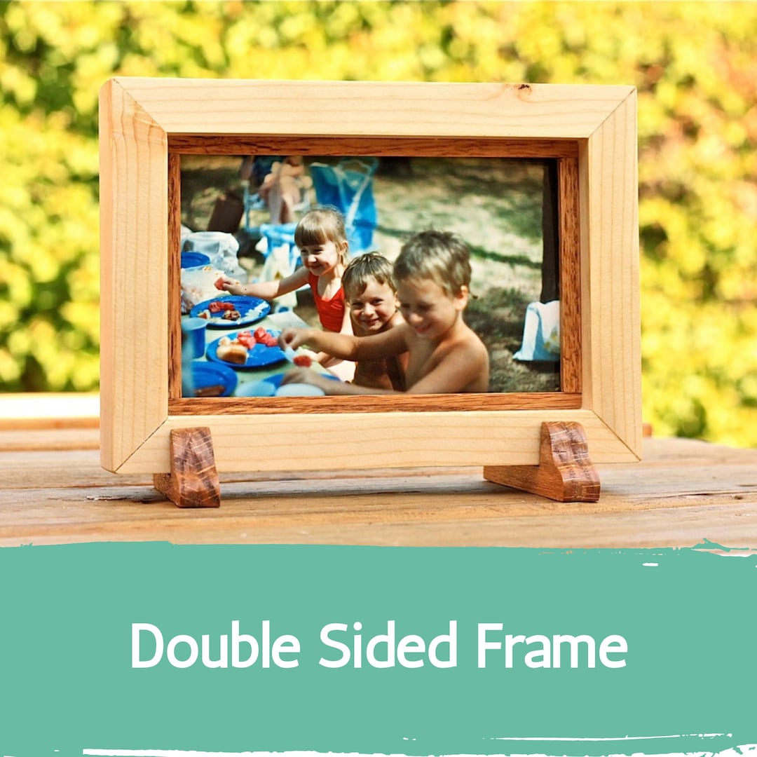 Double Sided Picture Frame From Red Oak and Pine Wood - Display ...