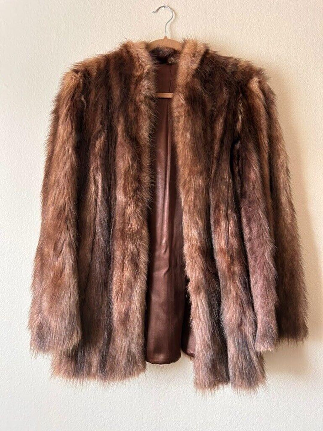Vintage Brown Mink Fur Stroller Jacket Coat Vtg Women's Size M L - Etsy