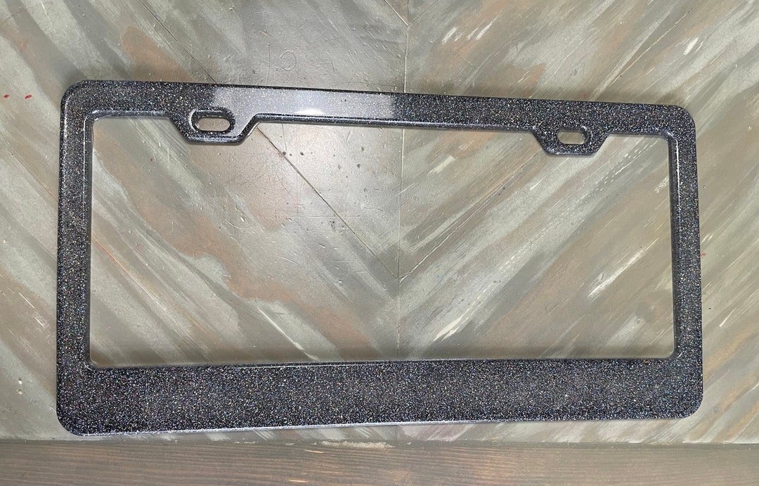 Custom Color Glitter License Plate Frame - Etsy