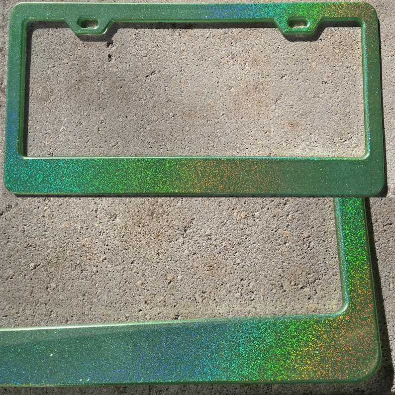 Holographic Resin License Plate Frame - Etsy