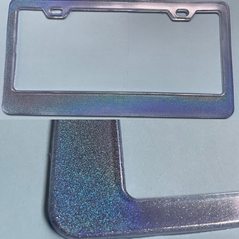 Holographic Resin License Plate Frame - Etsy
