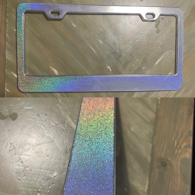Holographic Resin License Plate Frame - Etsy