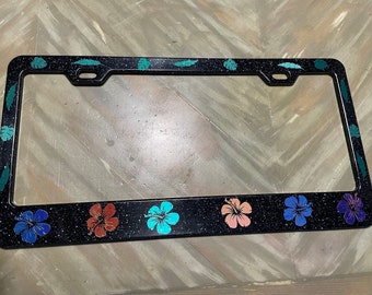 Tropical License Plate Frame - Etsy