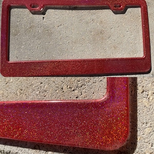 Holographic Resin License Plate Frame - Etsy