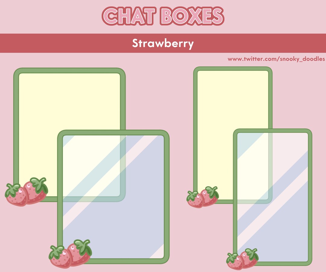 Twitch Chat Boxes Strawberry Theme - Etsy