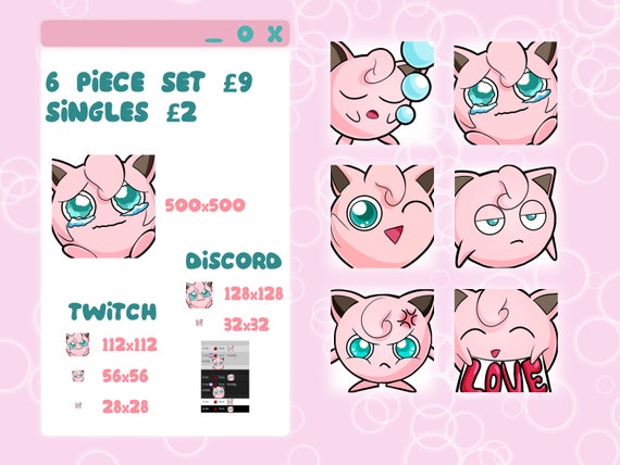Jigglypuff Emotes for Twitch/discord | Etsy