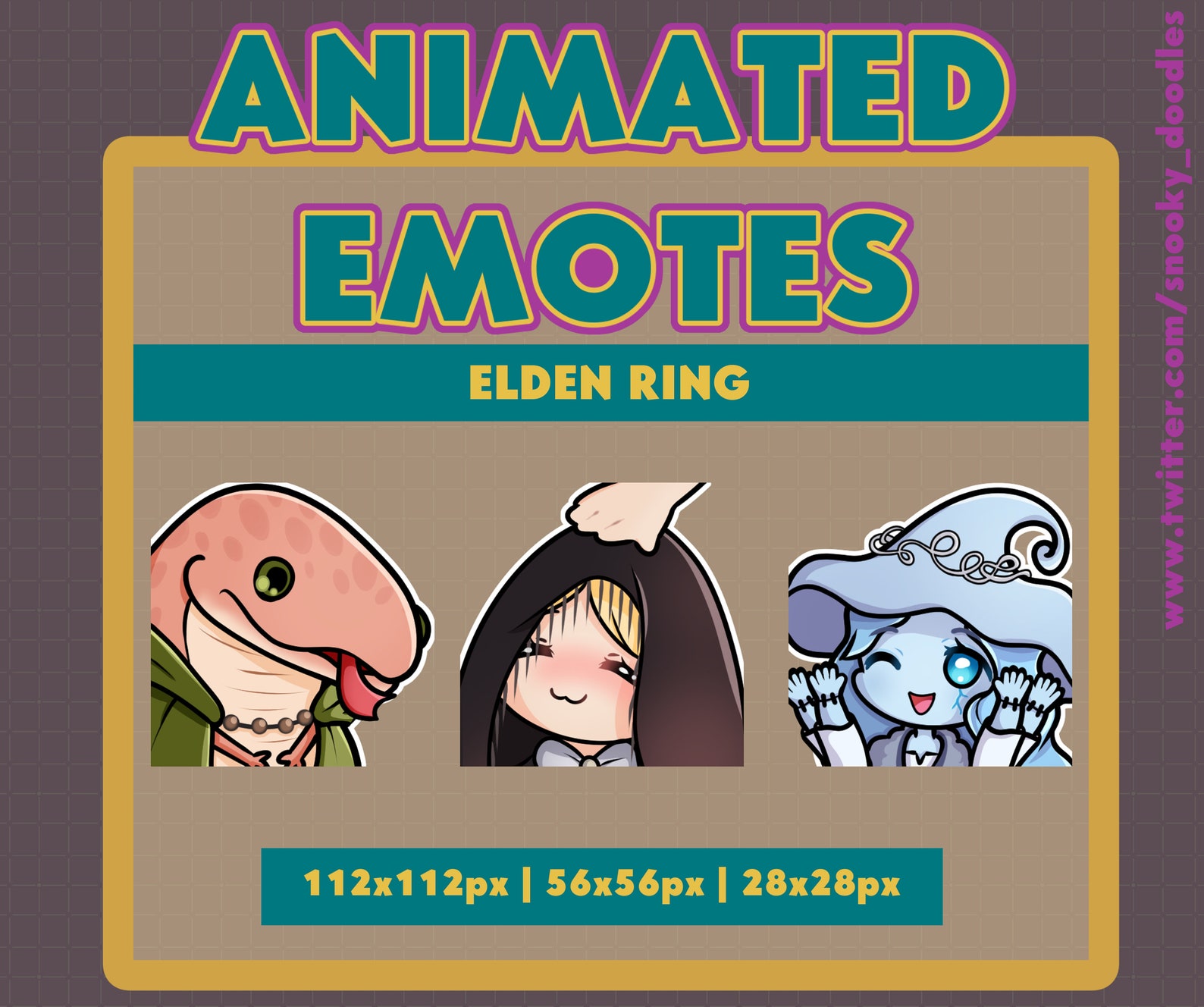 Elden Ring Animated Twitch Emotes | Ranni | Fia | Rya/zoraya - Etsy