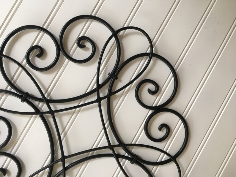 Metal Wall Art Metal Wall Decor Scroll Metal Decor Black Etsy