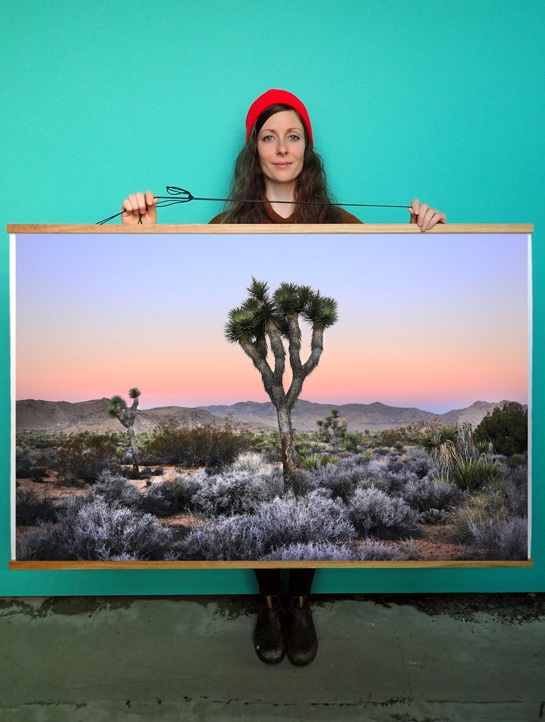 Joshua Tree Art.wall Art.sunrise.pink.sky.desert.mojave.large - Etsy
