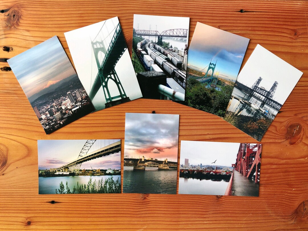 Portland.postcards.8 Set.oregon.4x6" Postcard.broadway Bridge.burnside ...
