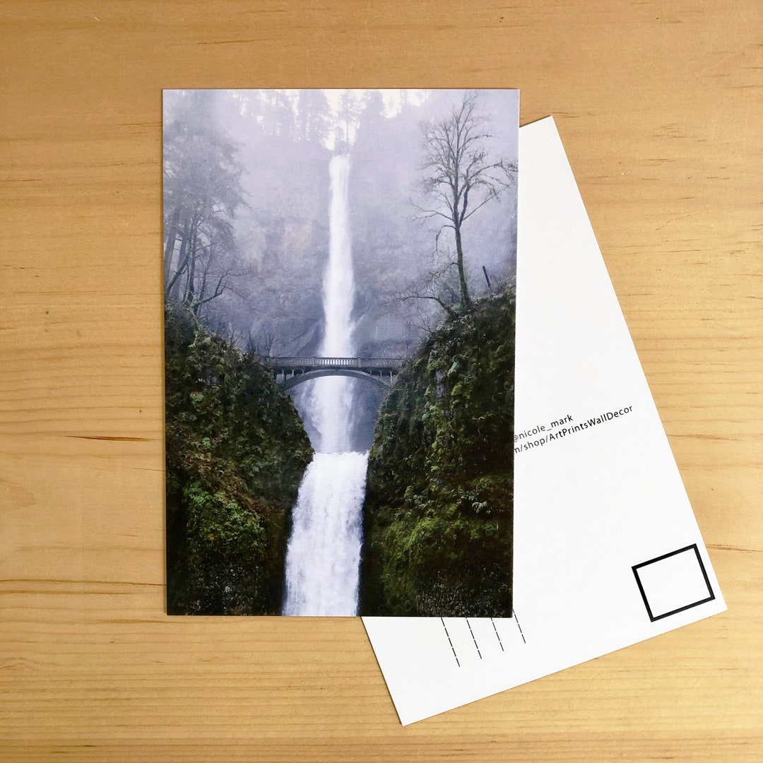 Postcards.4x6".multnomah Falls.oregon.photograph.art Postcard.pacific ...