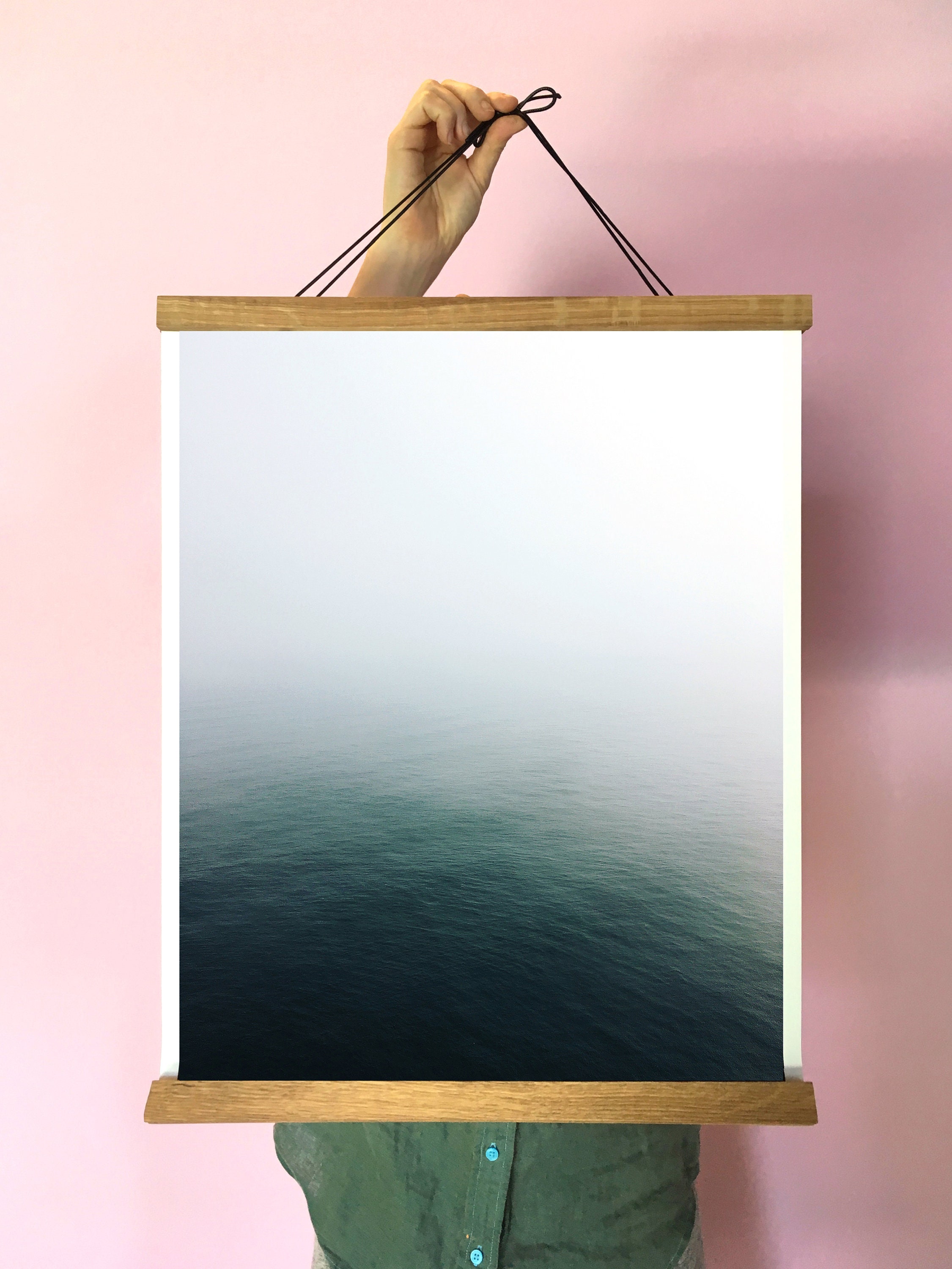 Oregon Coast Art.Ocean.Sea Mist. Minimal Art. Fog. Wall | Etsy