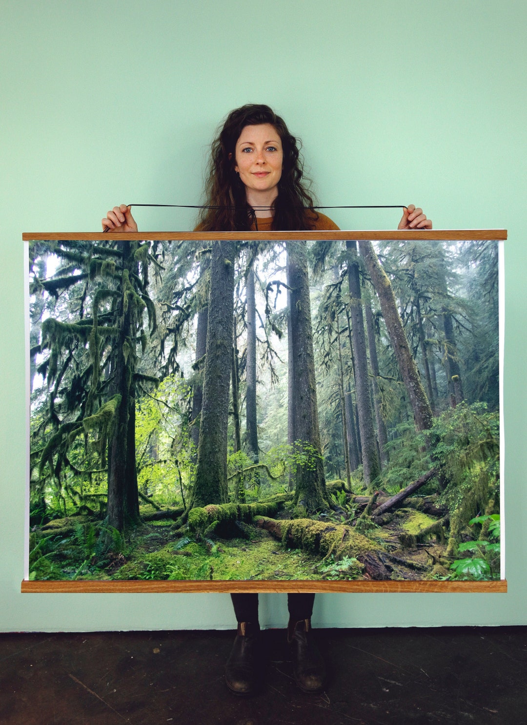 Forest Art Print Oregon.severl SIZES & POSTER. Moss.wall Decor.mist ...