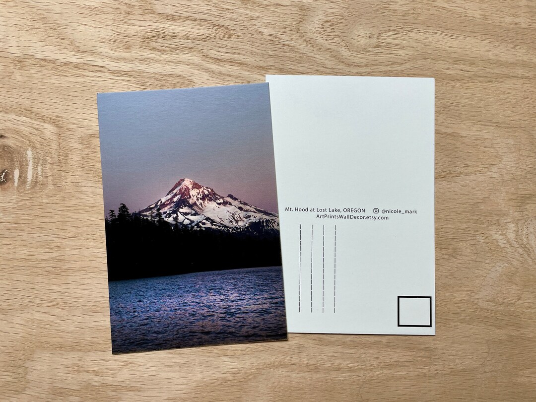 Postcards.4x6".mt. Hood.lost Lake. Sunset Forest.pacific Northwest.art ...