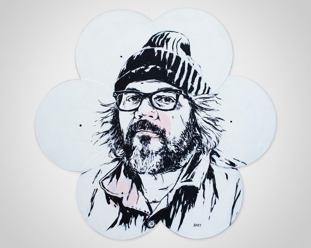 Jeff Tweedy Portrait - Original Art - Acrylic on Vinyl Records - Etsy