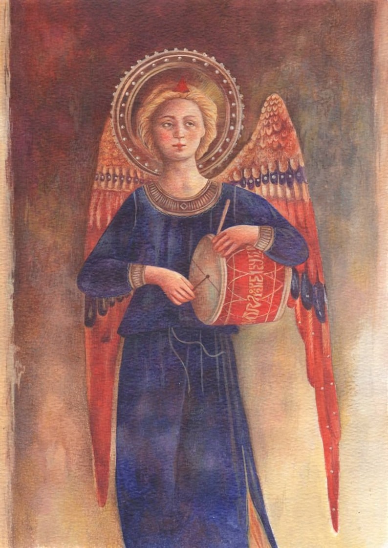Angel Musician, Art Print - Etsy UK