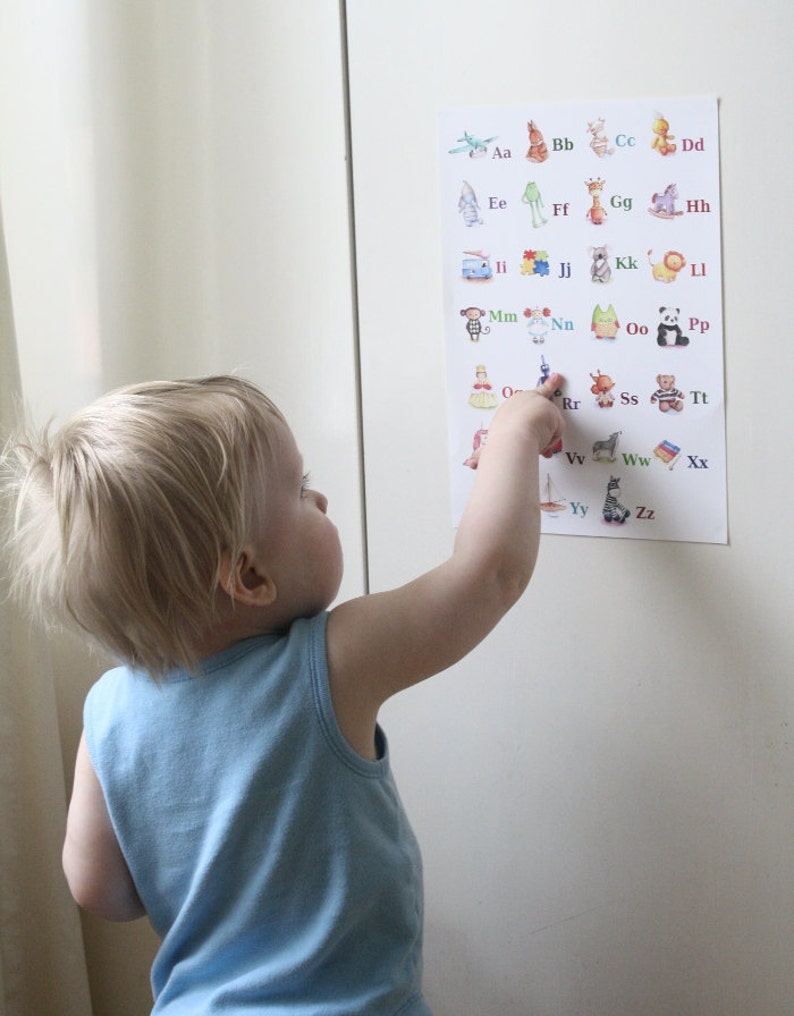 ABC Alphabet Poster A4 Print Toy Alphabet Nursery Decor - Etsy