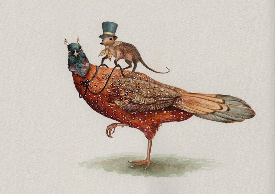 Dandy Shrew Art Print From an Original Watercolour Painting by Irene ...