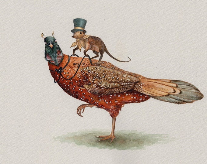 Dandy Shrew Art Print From an Original Watercolour Painting by Irene ...