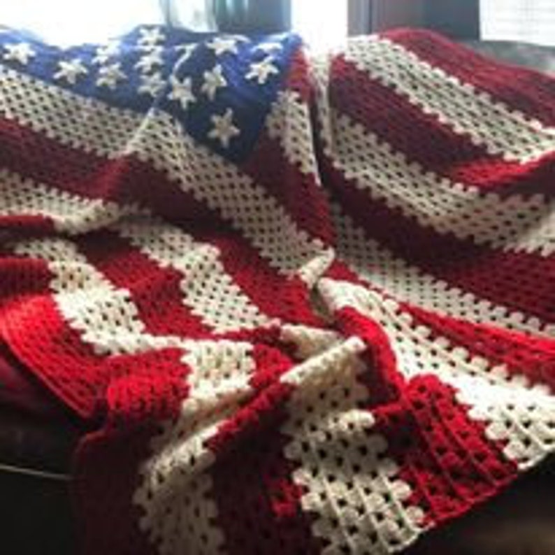 American Afghan Crochet Pattern - Etsy