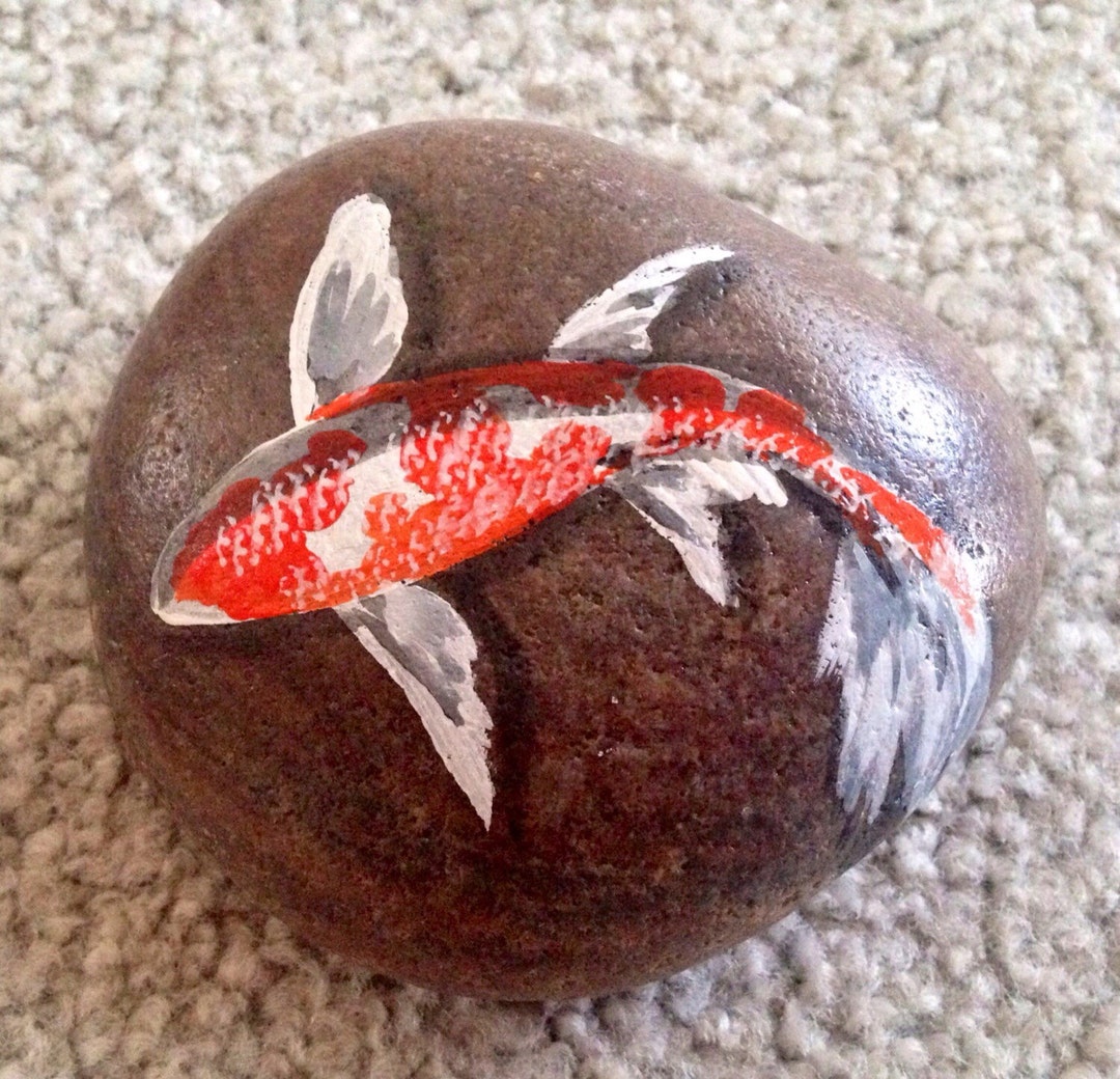 River Rock Koi Fish - Etsy