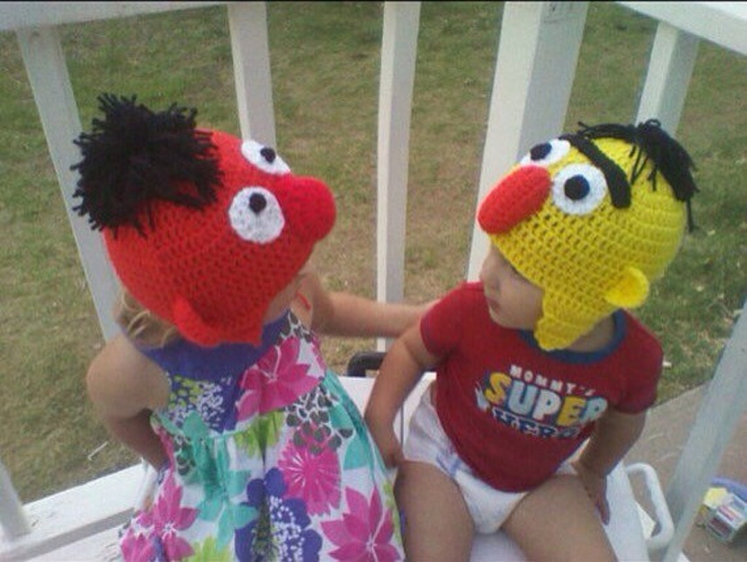 Bert and Ernie 2 Hat Set - Etsy