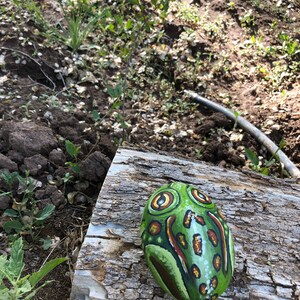 Hand-painted Frog Rock: Garden Decor Gift - Etsy