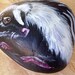 Painted Skunk Rock - Etsy