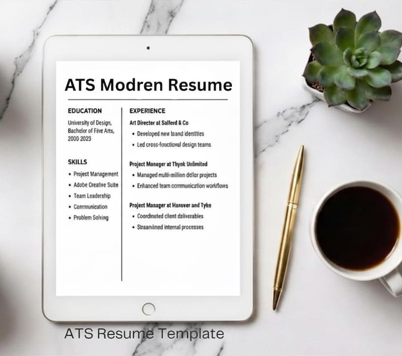 ATS Modren Resume Template, Professional Editable Resume, Job Winning ...