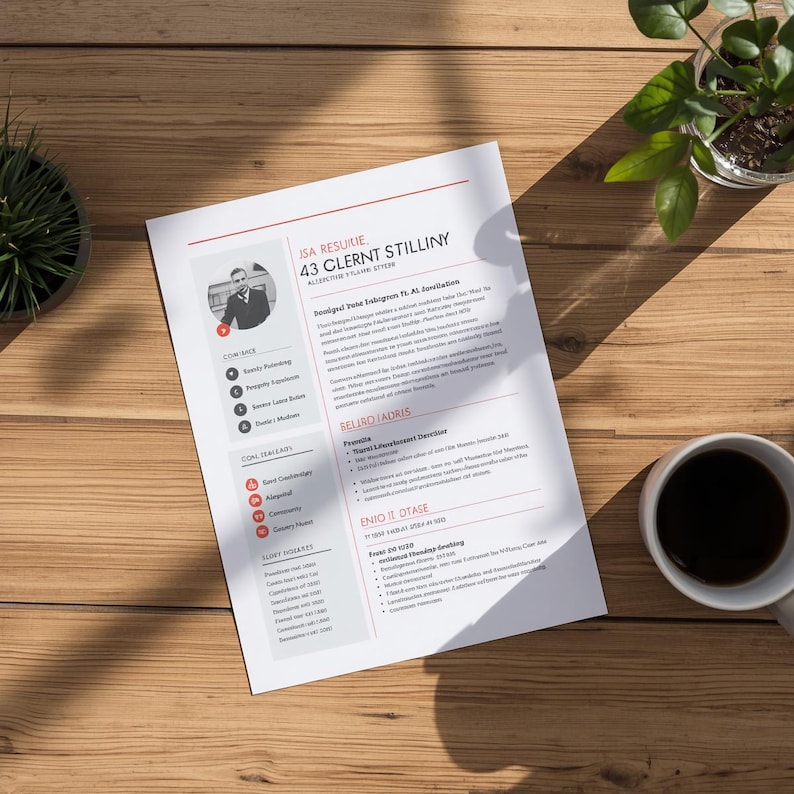 US Resume Template, CV Format, Editable, Canva, Printable PDF, A4 Size ...