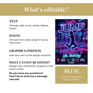 Trampoline Park Birthday Invitation, Jump & Flip Party Digital Invite ...