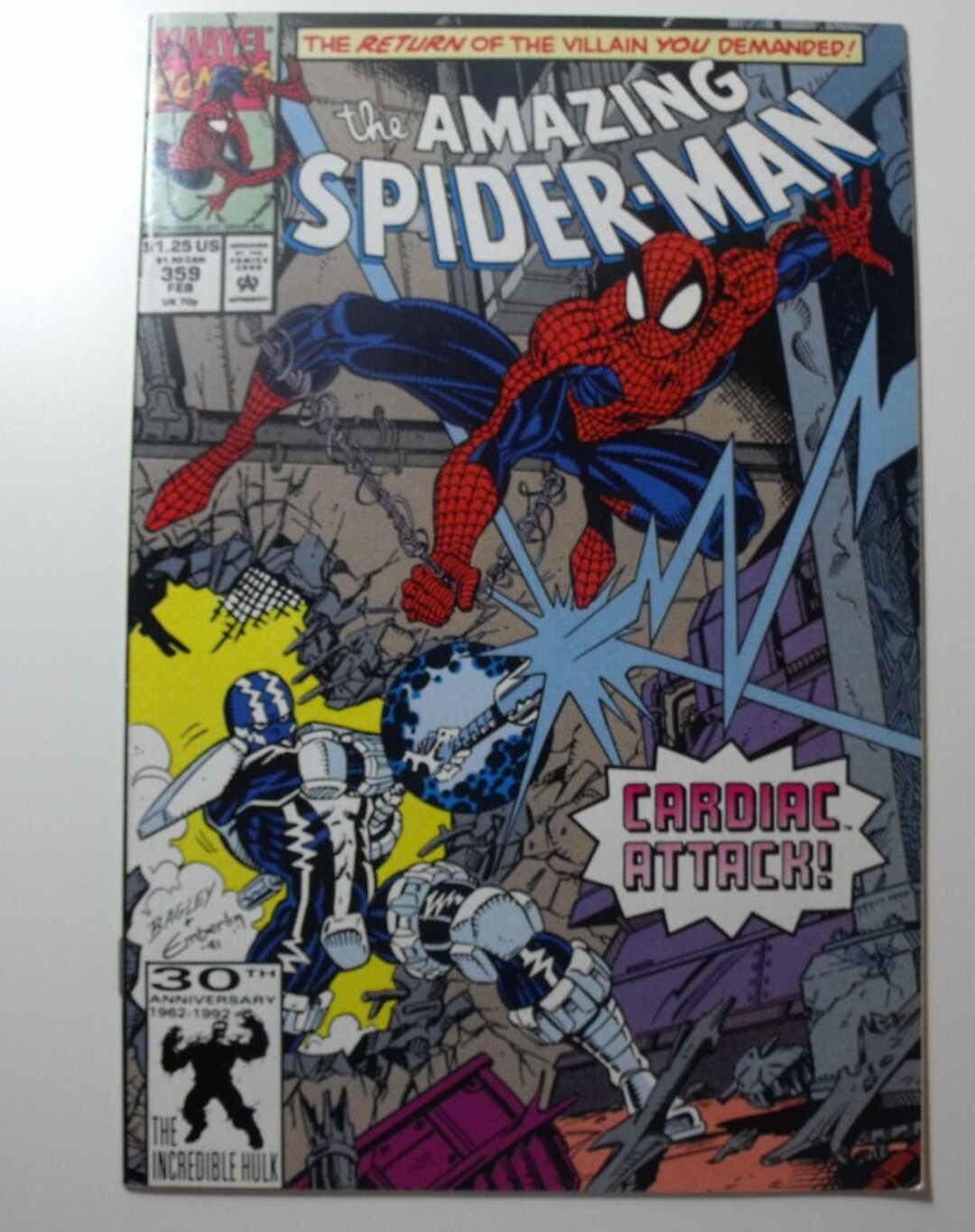 The Amazing Spider-man No. 359 Comic (1992), Cardiac Return - Etsy