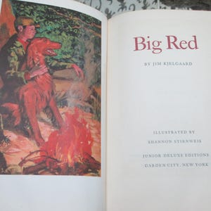 Big Red by Jim Kjelgaard, Illustrated by Shannon Stirnweis, 1945 - Etsy