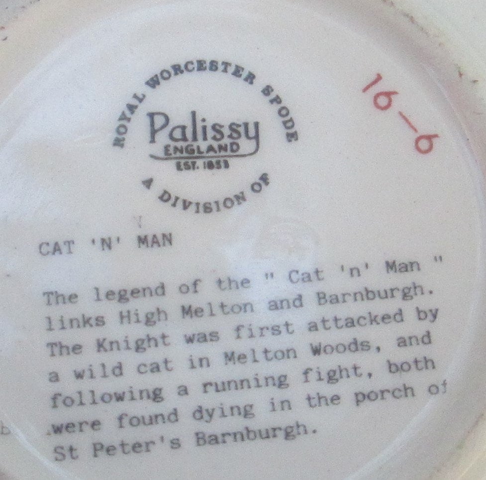Vintage Royal Worcester Spode Palissy Cat 'N' Man Tiny - Etsy