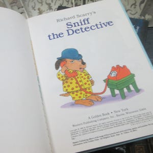 Richard Scarry's Sniff the Detective, 1988, Children's Book - Etsy