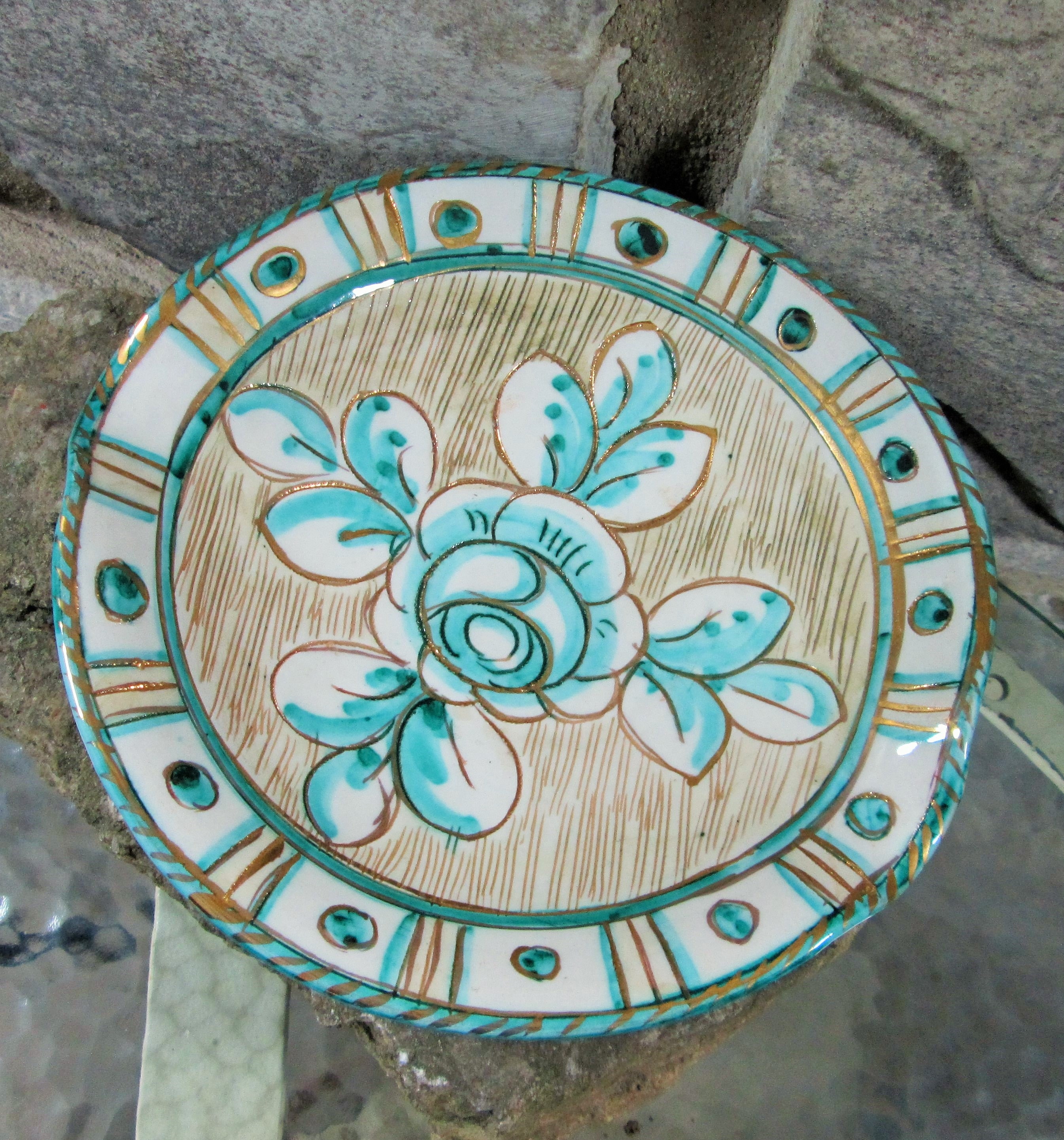 Vintage Italian Pottery Sgraffito Rose Design Ashtray | Etsy