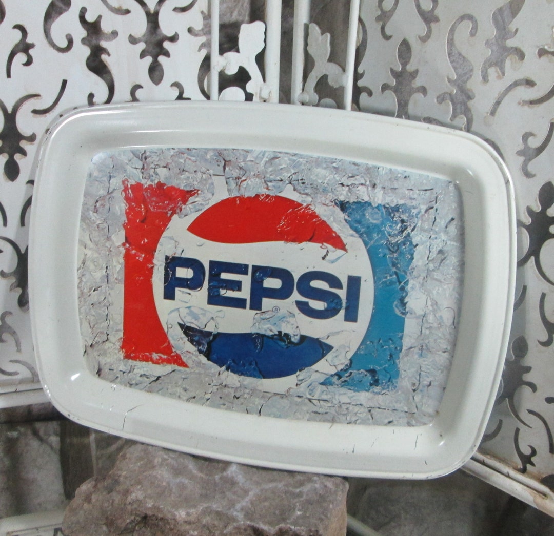 Vintage 1980's Metal Pepsi Tray - Etsy