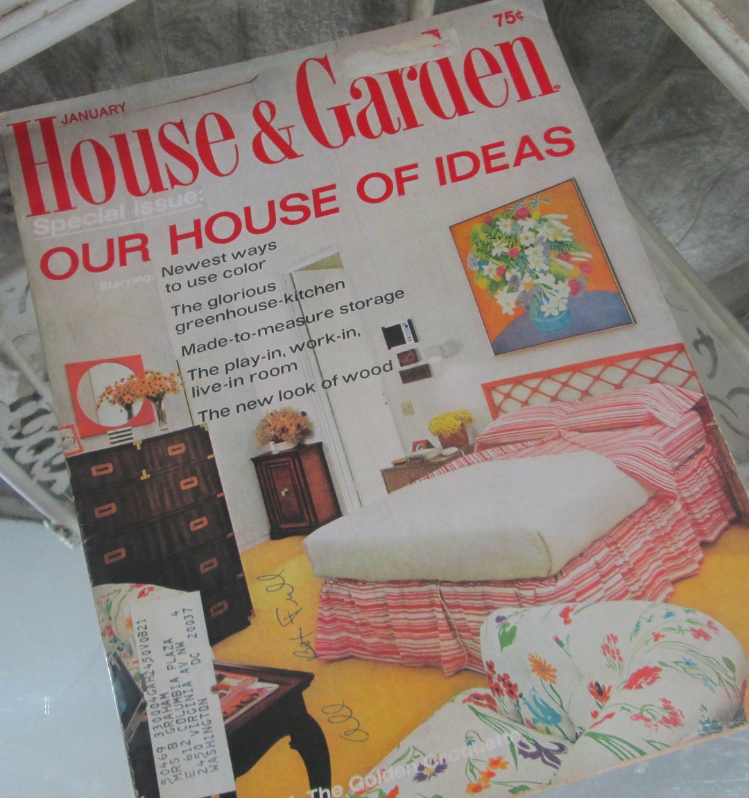 Vintage House & Garden Magazine, January, 1969 - Etsy