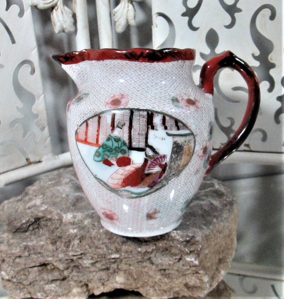 Vintage Japanese Kutani Pitcher - Etsy