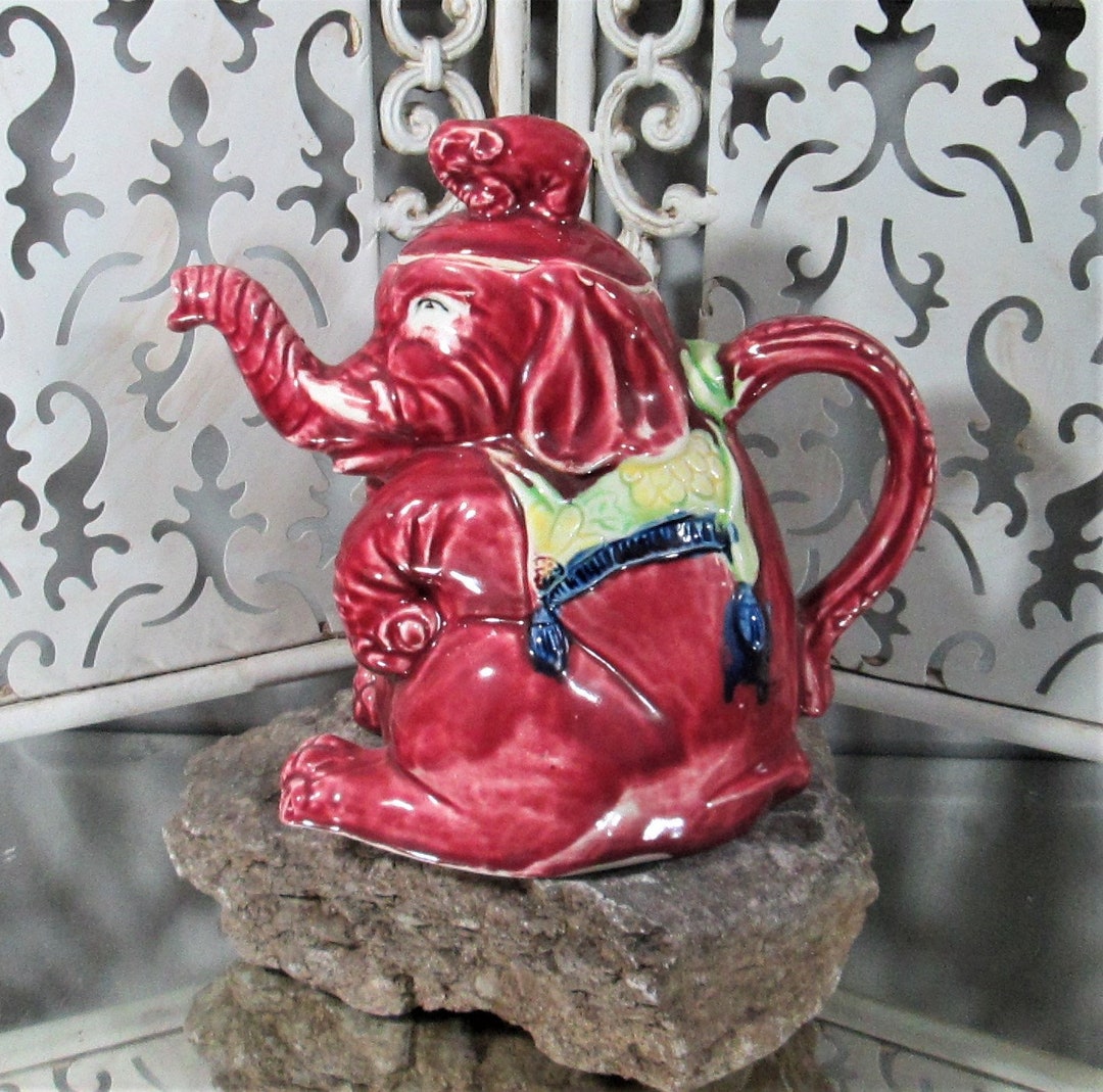 Vintage Pink Elephant Japanese Teapot - Etsy