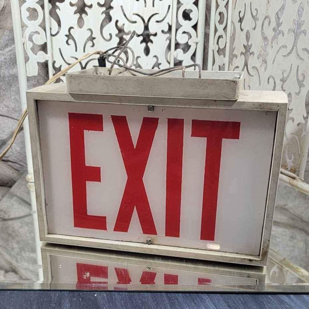 Vintage Exit Sign Light - Etsy