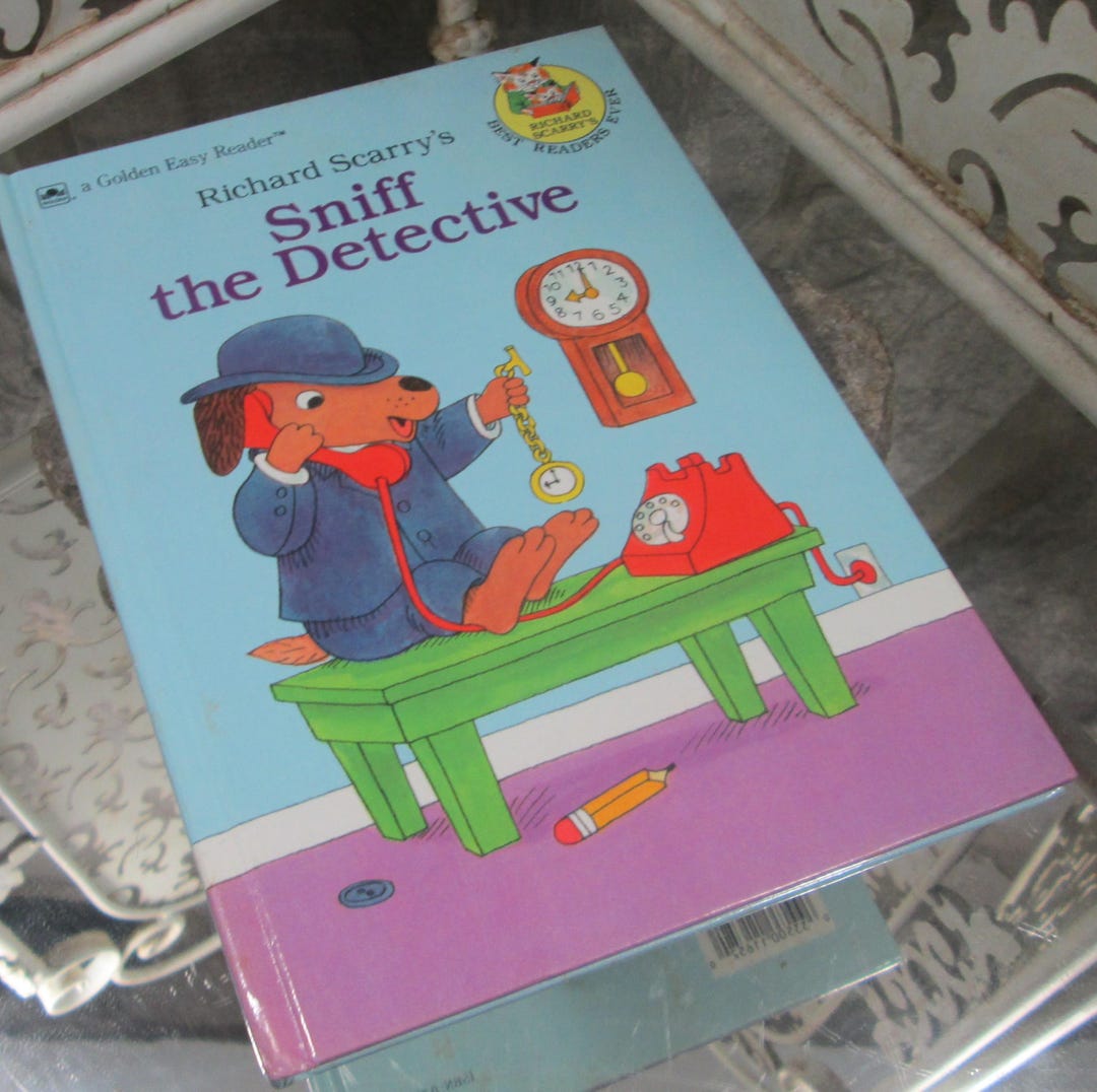 Richard Scarry's Sniff the Detective, 1988, Children's Book - Etsy