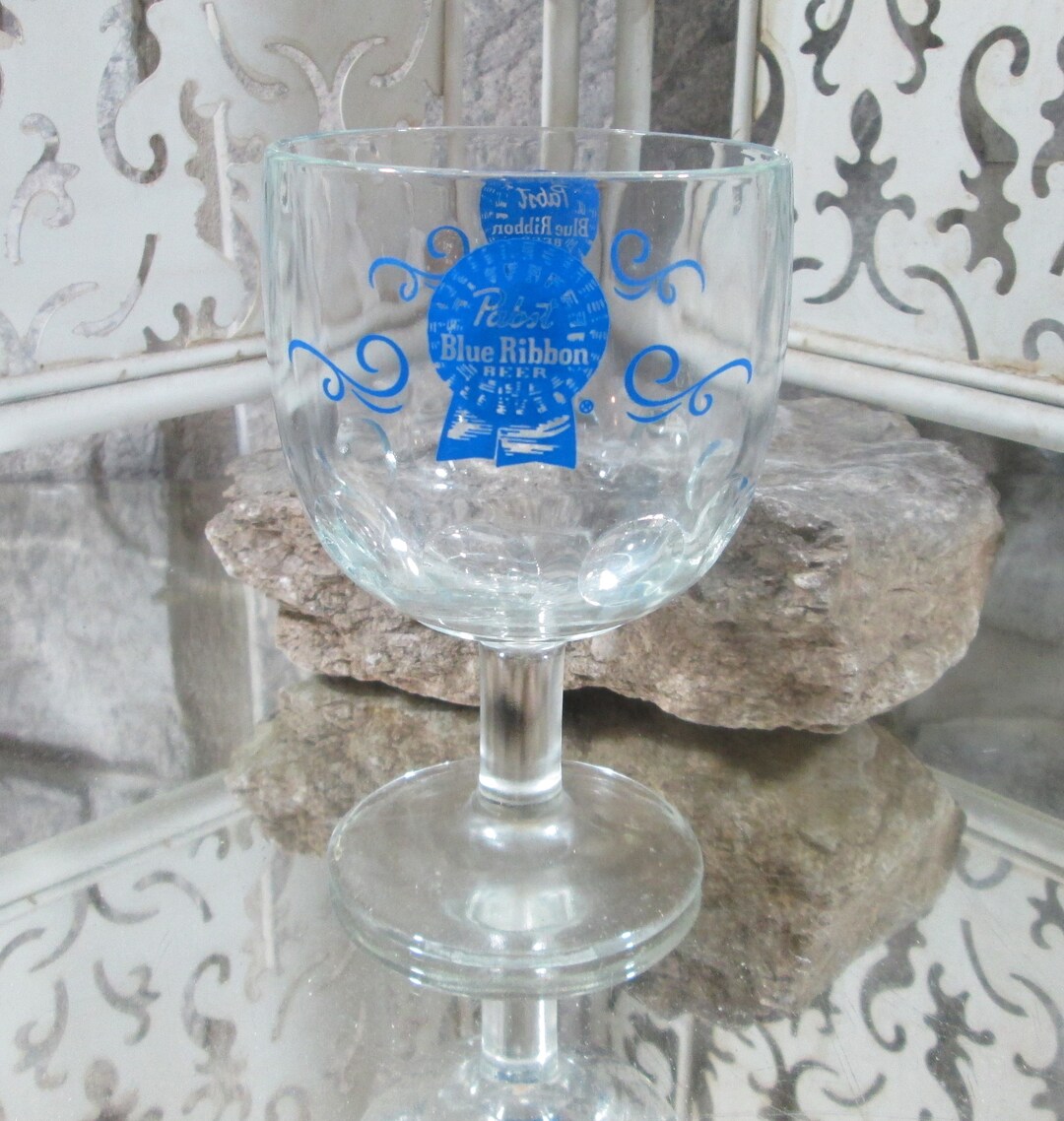Vintage Pabst Blue Ribbon Beer Glass - Etsy