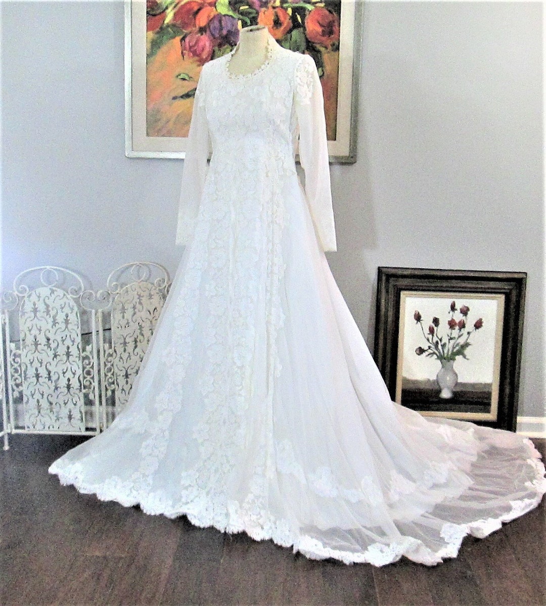 Vintage 1970's Alfred Angelo Wedding Dress - Etsy