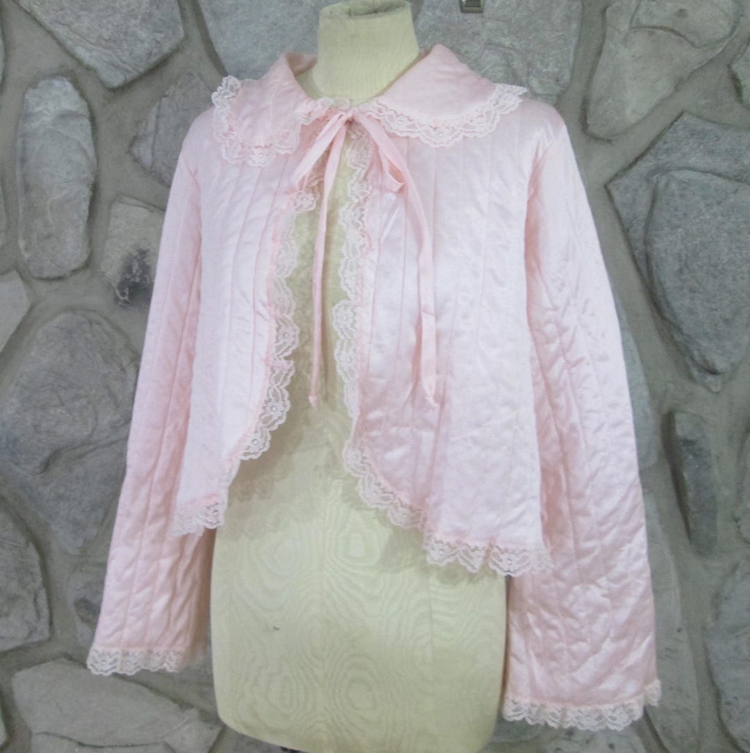 Vintage Impressions Pink Quilted Bed Jacket - Etsy