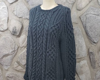 Handmade Cable Knit Celtic Knot Fisherman's Sweater in | Etsy