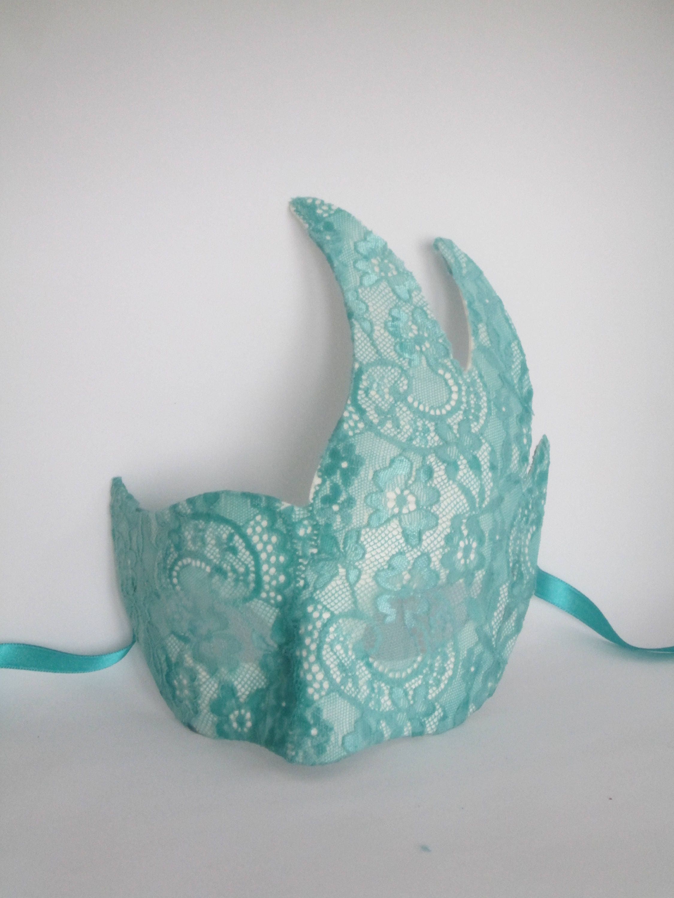 Women Masquerade Mask Sexy Turquoise Green Lace Mask Mardi - Etsy