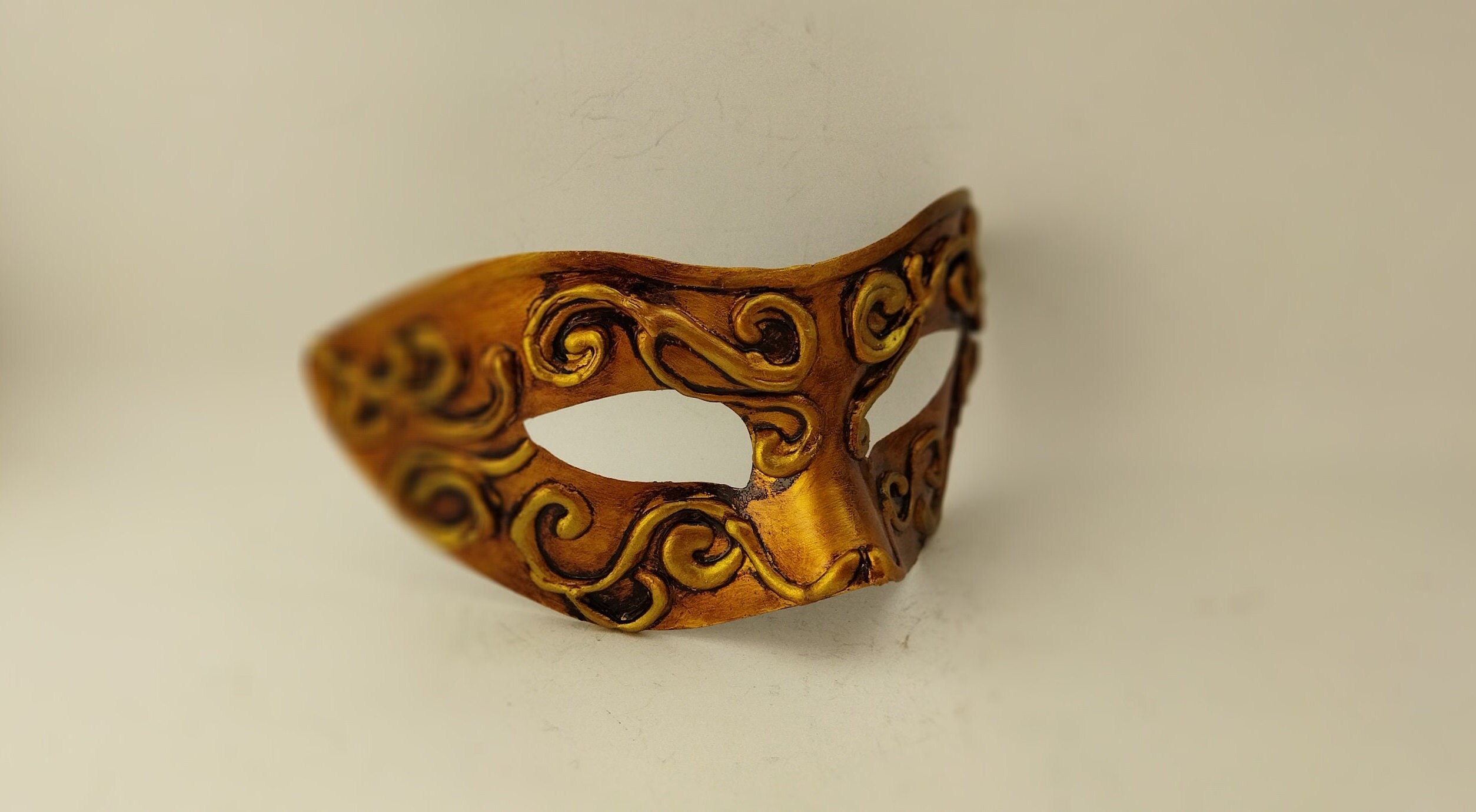 Couple's Masquerade Mask Set Antique Copper Venetian Domino Mask - Etsy